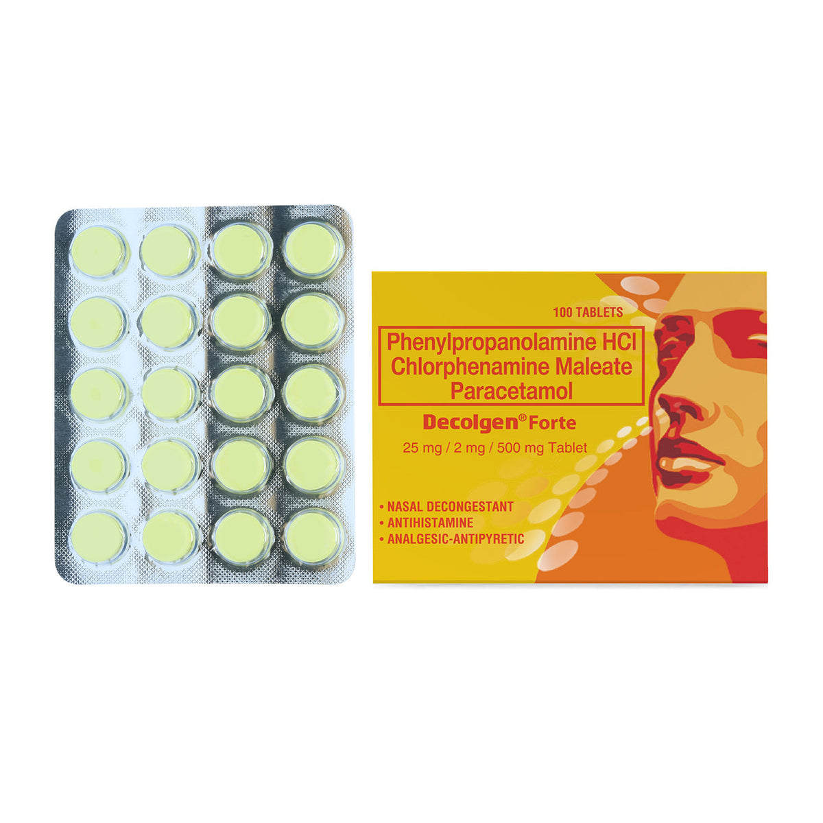 DECOLGEN FORTE TABLET for the relief of clogged nose, runny nose ...